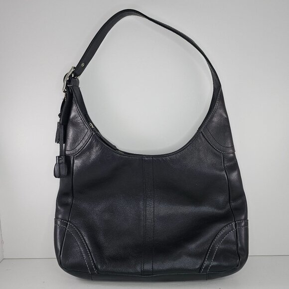 Coach | Bags | Coach Hamilton Black Leather Hobo Shoulder Bag Purse ...
